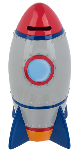 Rocket Ship Piggy Bank - Kept Shop