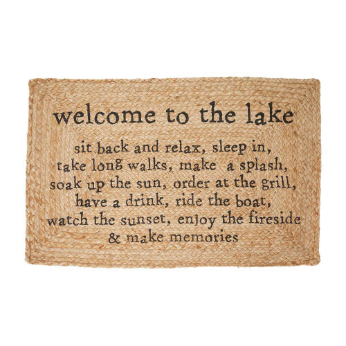 Welcome to the Lake Jute Woven Mat - Kept Shop